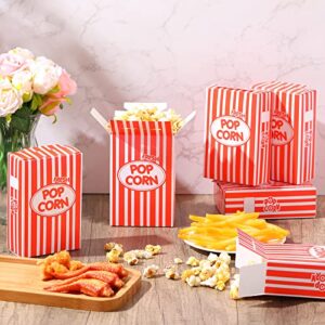 200 Pcs Paper Popcorn Boxes 1 oz Close Top Oil Proof Disposable Popcorn Container 6 x 4 x 2 Inch Red and White Stripes Leak Proof Popcorn Boxes for Party Movie Party Theater Night Carnival Birthday