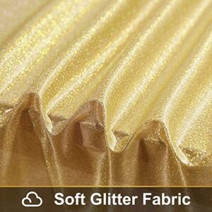 Spotjoy Sequin Rectangle Tablecloth 60 x 84 Inch, Sparkle Glitter Table Cloth for Parties, Decorative Shiny Tablecloths for Wedding Birthday Banquet, Gold