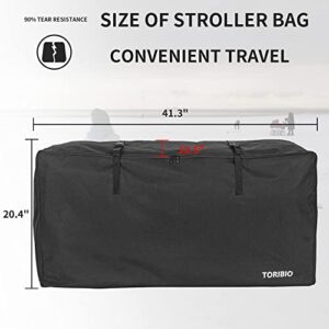 TORIBIO Stroller Travel Bag for Standard and Double Strollers, Dual Strollers Buggy Bag for Airplane with Detachable Padded Shoulder Straps, Portable and Protective