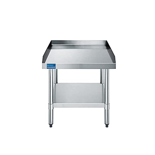 AmGood 30" x 36" Stainless Steel Equipment Stand | Height: 24" | Commercial Heavy Duty Grill Table