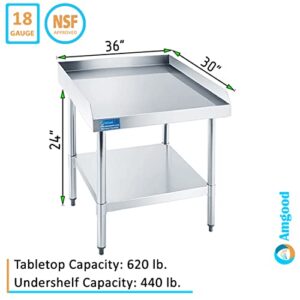 AmGood 30" x 36" Stainless Steel Equipment Stand | Height: 24" | Commercial Heavy Duty Grill Table