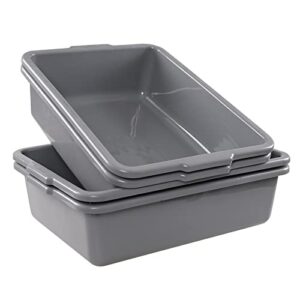 sandmovie 25 l commercial bus tubs, plastic utility bus box, 4-pack