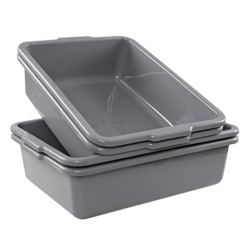 Sandmovie 25 L Commercial Bus Tubs, Plastic Utility Bus Box, 4-Pack