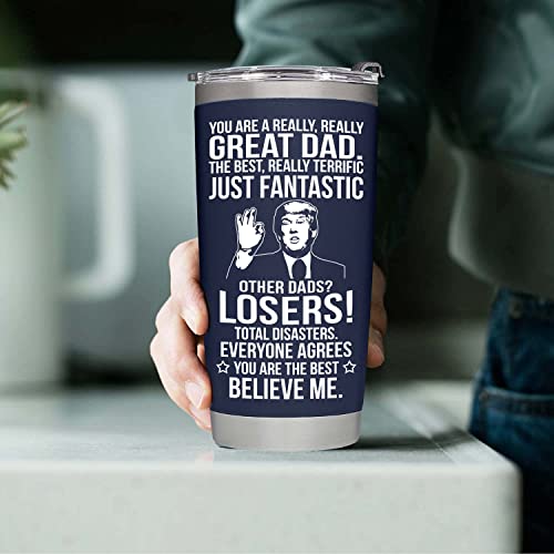 Gifts for Dad from Daughter, Son, Kids - Dad Gifts for Christmas from Daughter, Son - Dad Birthday Gift - Birthday Gifts for Dad - Funny Present for Dad, Best Dad, New Dad, Husband- Dad Tumbler 20oz