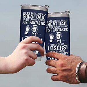 Gifts for Dad from Daughter, Son, Kids - Dad Gifts for Christmas from Daughter, Son - Dad Birthday Gift - Birthday Gifts for Dad - Funny Present for Dad, Best Dad, New Dad, Husband- Dad Tumbler 20oz