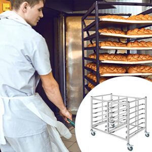 Bun Pan Rack 12 Tier with Wheels Sheet Pan/bun Pan Rack Sheet Pan Organizer Stainless Steel Racking Trolley Storage for Full Half Sheet Kitchen, Restaurant, Cafeteria, Hotel, 36 x 24 x 39 Inch