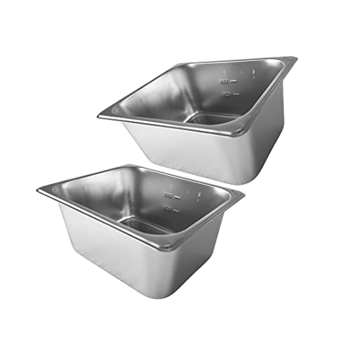 Bioexcel Oil Pan Full Size 6-Inch,Thick Stainless Steel Full Size Commercial Food Oil Tank