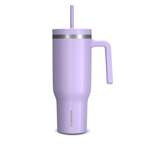 Hydrapeak Voyager 40 oz Tumbler With Handle and Straw Lid, Tumbler, 40 Oz Tumbler Handle, Tumbler Lid Straw, Tumblers, 40oz Tumbler With Handle (Lavender)