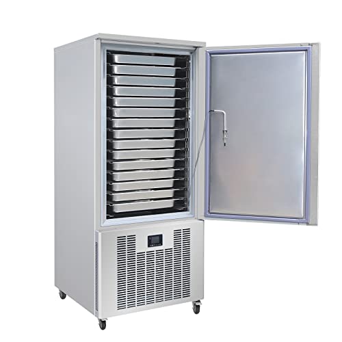 Kolice Commercial 15 Trays Blast Chiller & Freezer, Chest Freezer, Blast Freezer, Dumpling Freezer, Batch Freezer for Hard ice Cream, Chicken, Fish, Dessert etc