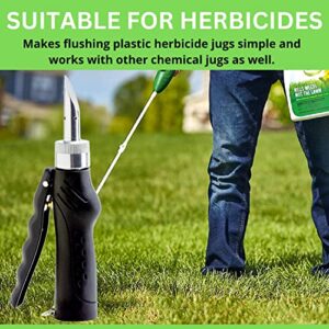 Jet Rinse Triple Rinse Spray Nozzle |EPA Compliant Triple-Rinsing for Proper Disposal of Chemical Containers|Herbcide and Chemical Jug Rinse Nozzle