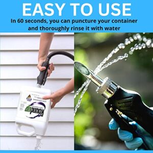 Jet Rinse Triple Rinse Spray Nozzle |EPA Compliant Triple-Rinsing for Proper Disposal of Chemical Containers|Herbcide and Chemical Jug Rinse Nozzle