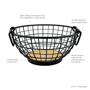 Spectrum Madison Fruit Bowl for Storage and Display of Fruit, Vegetables, Produce on Kitchen Counter, Dining Room Table