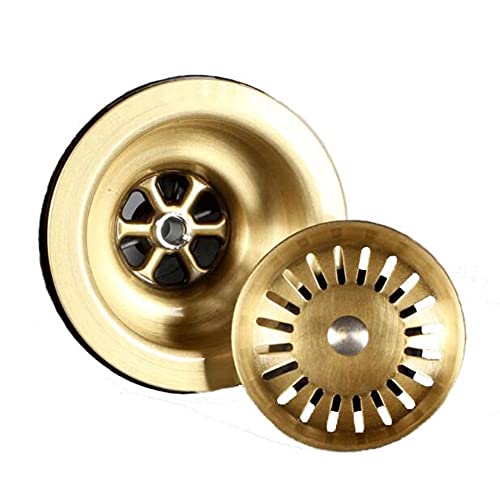 LMMDDP Kitchen Drain Brass Sink Vegetable Sink Thickened Quartz Stone Cement Sink Special Drain Pipe Fittings (Color : Gray)