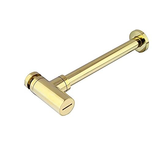 LMMDDP Brass Golden Bottle Tap Basin Waste Drain, Basin Mixer P-Trap Waste Pipe With Up Drain For Bathroom Tool