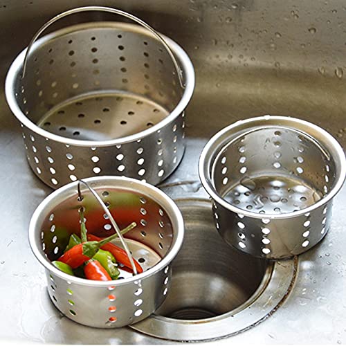 LMMDDP Stainless Steel Bathtub Hair Catcher Stopper Shower Drain Hole Filter Trap Metal Sink Strainer Kitchen Sink Waste Hole Filter