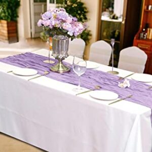 15 Pack Lavender Cheesecloth Table Runner 10Ft Gauze Cheese Cloth 35x120 Inch Boho Table Runner Romantic Table Runner Long Table Cover for Wedding Birthday Party Bridal Shower Reception Table Décor