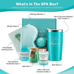 Birthday Gifts for Sister Mom Wife - Spa Box Basket Unique Gifts Ideas for Her, Girl Female Presents for Best Friend Girlfriend Teacher Nurse, Tumbler Christmas Fabulous Relaxation Gift Set for Women