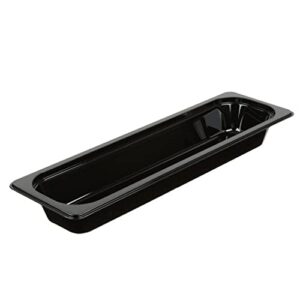 truecraftware – 1/2 size long 2-1/2” deep polycarbonate food pan black color -restaurant commercial hotel pans for food prep fruits vegetables beans corns