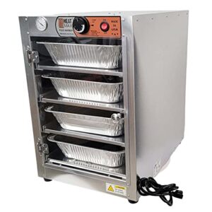 HeatMax 162224 Acrylic Door Party Catering Full Size 3.25" Tall Pans Hot Box Food Warmer, NSF/UL Certified Great for Schools and Churches - Made in USA with Service and Support