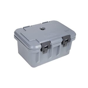 jiwins insulated food pan carrier, top-load food pan carrier, stackable, for restaurant canteen, gray, suitable for 8" deep pans