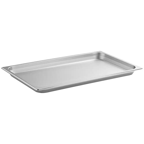 TrueCraftware Full Size 1-1/4" Deep Stainless Steel Anti-Jamming Steam Pan 22 Gauge -Heavy-Duty Chafing Steam Table Pan Catering Storage Metal Food Pan