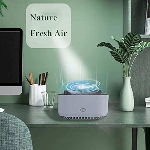 BAORSAPY 2-in-1 Multifunctional Smokeless Ashtray Air Purifier USB Rechargeable Ashtray Home Ashtrays Portable Ash Tray for Home Indoor Office (Grey)