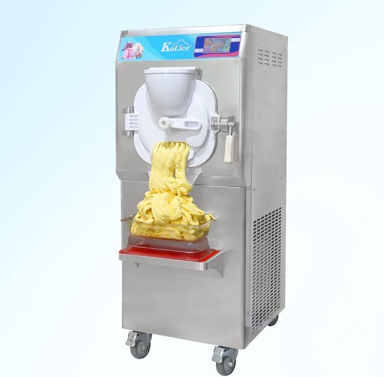 Kolice Commercial ETL certificate Hard ice Cream Machine, Gelato Hard ice Cream Making Machine, Italian Ice Machine, Hard ice Cream Maker, Batch Freezer-Italy Designed Extra Strong Door, 9-11 gal per Hour