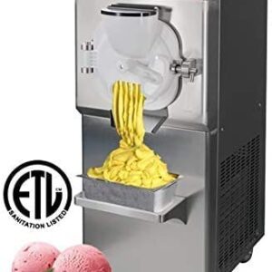 Kolice Commercial ETL certificate Hard ice Cream Machine, Gelato Hard ice Cream Making Machine, Italian Ice Machine, Hard ice Cream Maker, Batch Freezer-Italy Designed Extra Strong Door, 9-11 gal per Hour