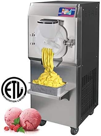 Kolice Commercial ETL certificate Hard ice Cream Machine, Gelato Hard ice Cream Making Machine, Italian Ice Machine, Hard ice Cream Maker, Batch Freezer-Italy Designed Extra Strong Door, 9-11 gal per Hour