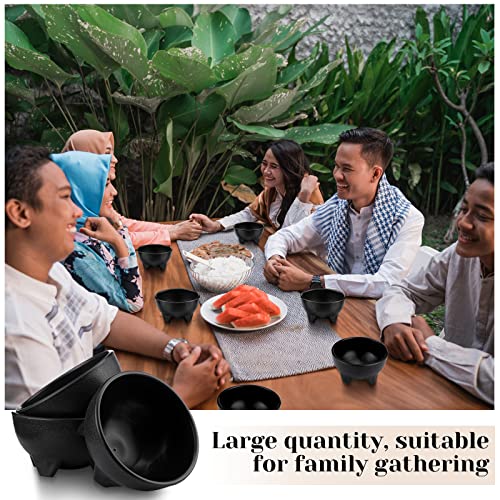 Set of 24 Black Salsa Bowls 13.5 oz Salsa Guacamole Plastic Bowls Mexican Dip Molcajete Bowl Chips and Salsa Serving Dish Taco Bar Serving Set for a Party Fiesta Sauce Condiment Regular Use