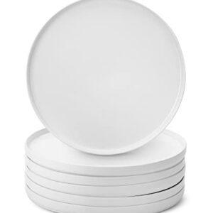 BTaT- White Dinner Plates, Set of 6, 10.6 inch, White Porcelain, White Plate Set, Plates, Dinner Plates, Plates Set, Restaurant Dishes, White Porcelain Dinner Plates, White Plates