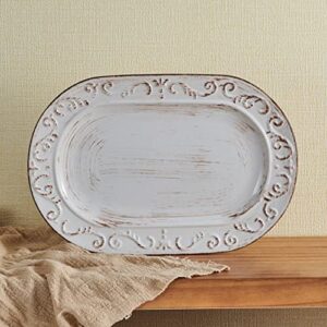 Pfaltzgraff Trellis Serving Platter, 13.75 inch, White