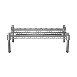 Krollen Industrial 14" x 24" NSF Chrome Wire Stationary Dunnage Storage Rack with 8" Posts, Ideal for Commercial Kitchen, Home, Garage, Warehouse, Shelters