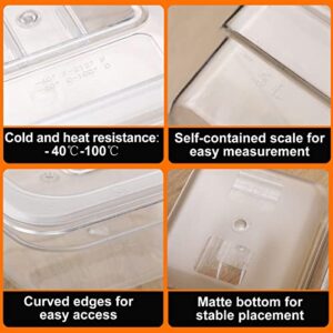 Nuenen 8 Pcs 1/6 Size, 2.6 Inch Deep Food Pan Clear Food Storage Container Polycarbonate Plastic Pan Clear Plastic Cold Pans for Kitchen Restaurant Food Prep, 1 Quart