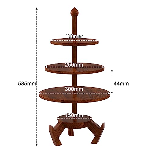 Chemailon 3 Tier Wooden Cupcake Stand， Elegant Round Dessert Tower Holder Decorative Tiered Tray for Birthday Cady Bar Weddings and Parties Events