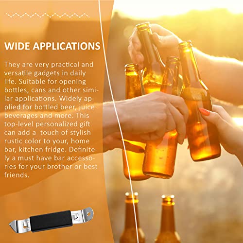 5 Pack Magnetic Bottle Openers Stainless Steel Flat Bottle Opener, Solid and Durable Beer Openers Small Bottle Opener Can Tapper with Magnet for Camping and Traveling