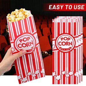 200 Pieces Popcorn Bags 2 Oz Disposable Paper Popcorn Bags Popcorn Machine Accessories for Movie Night, Carnival, Party, Theater, and Snack Bars