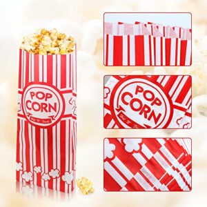 200 Pieces Popcorn Bags 2 Oz Disposable Paper Popcorn Bags Popcorn Machine Accessories for Movie Night, Carnival, Party, Theater, and Snack Bars