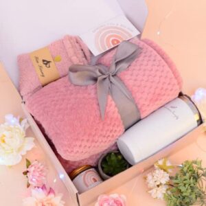 Get Well Soon Gifts for Women，Care Package Basket for Sick Friends After Surgery, Thinking of you Feel Better Self Care Sympathy Gifts Box with Blanket Coffee Tumbler for Women Friends