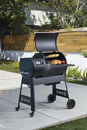 Brisk It Origin-580 Wood Pellet Grill Smoker Grill, WiFi Smart Grill with PID Controller, Pellet Smoker for 580 sq in Cooking Area Outdoor Cooking BBQ