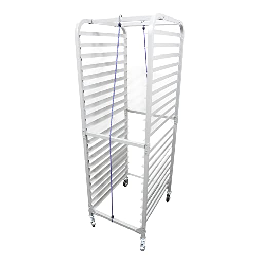 Stuffygreenus Aluminum 20-Tier Sheet Bun Pan Rack Bakery Rack, Home Commercial Kitchen Bakery Cooling Rack, 26" L x 20" W x 69" Hwith Brake Wheels