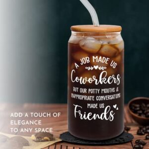 Gifts For Coworkers, Friends, Females, Bestie Gifts For Women - Thank You Coworker Gifts for Women - Friendship Gifts for Friends Female, Best Friend Birthday Gifts for Women - 16 Oz Can Glass