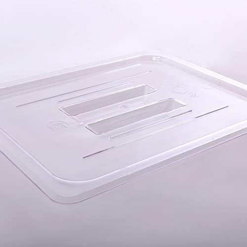 EASYROSE 6-Pcs Food Pan Lid Half Size Clear Polycarbonate Hotel Pan Cover with handle