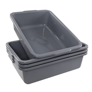 tstorage 36 liter commercial large plastic bus box, restaurant bus tubs, 4 packs