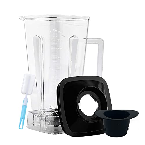 OUDE HOWER 64 OZ Container Blender Pitcher With Blade and Lid Blender Cup Replacement Accessories Fit for Vitamix 5200 5300 A2300 A2500 A3500 VM0101E VM0102 VM0103 VM0158 VM0197