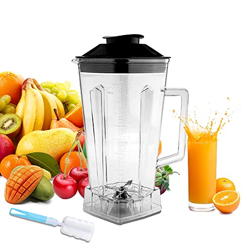 OUDE HOWER 64 OZ Container Blender Pitcher With Blade and Lid Blender Cup Replacement Accessories Fit for Vitamix 5200 5300 A2300 A2500 A3500 VM0101E VM0102 VM0103 VM0158 VM0197