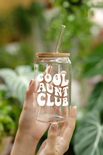 Aunt Gifts - Gifts For Aunt From Niece, Nephew - Birthday Gifts For Aunt, New Aunt, Aunties - Best Aunt Ever Gifts For Aunt, Aunt Announcement, Promoted To Aunt - 16 Oz Coffee Glass