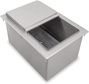 commercial stainless steel drop-in ice bin chest 18"x12"