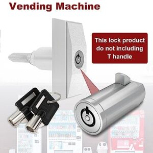 Naissian Universal Vending Machine Lock with Keys Aliked,Tubular Cylinder Lock Compatible for Pepsi,Coke Machine, Snack Machine Coffee Maker, 32MM，Pack of 1, 6 Keys Aliked