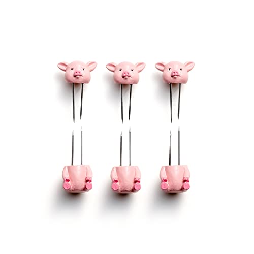 Outset Piglets Corn Holders, 1” x 2.5” x 1”, Pink